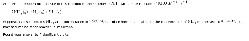 Solved At A Certain Temperature The Rate Of This Reaction Is