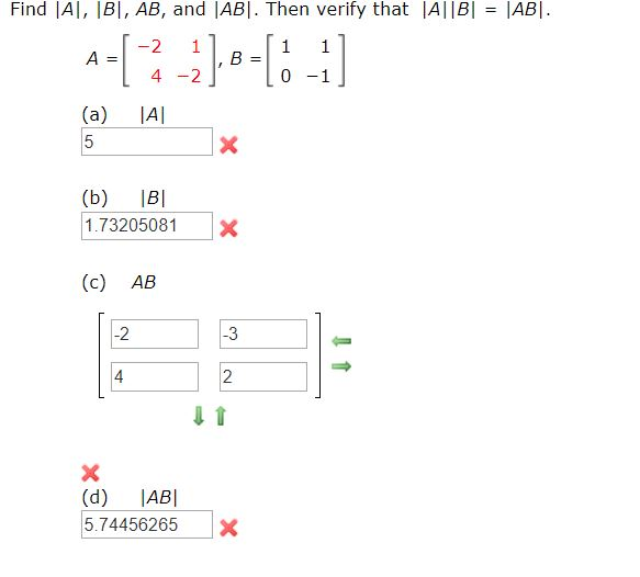 Solved Find AI, IBI, AB, and ABI. Then verify that AIBI = | Chegg.com