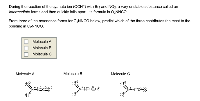 Solved During the reaction of the cyanate ion (OCNT) with | Chegg.com