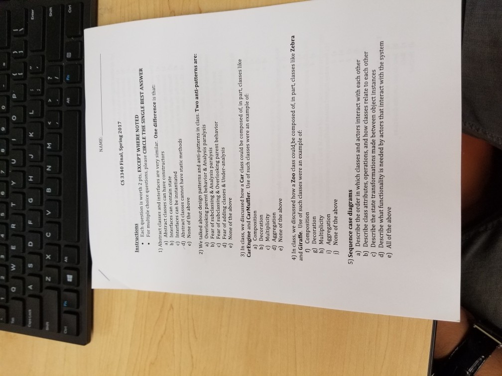 Solved Abstract classes and interfaces are very similar. One | Chegg.com