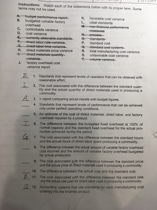 Solved Instructions Match each of the statements below with | Chegg.com