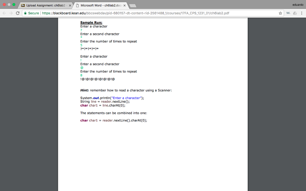 Solved eduardo Upload Assignment: ch6lab2 × y D Microsoft | Chegg.com