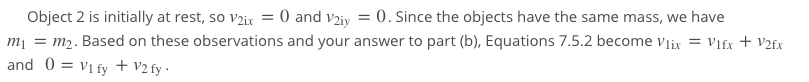 Solved The diagram shows a two-dimensional collision for | Chegg.com