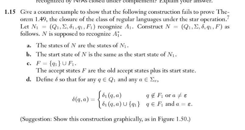 The class of regular languages is closed under the | Chegg.com