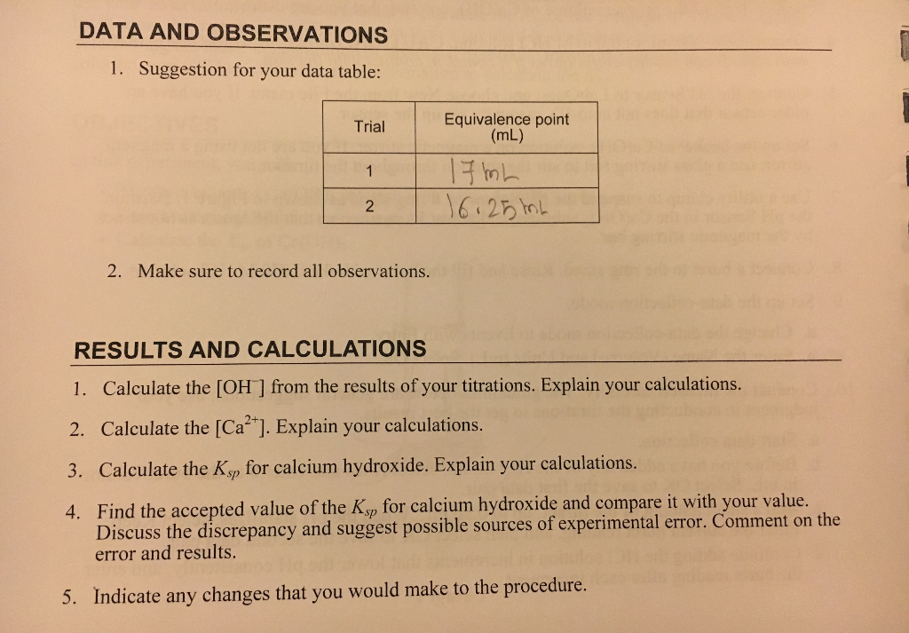 DATA AND OBSERVATIONS 1. Suggestion for your data | Chegg.com
