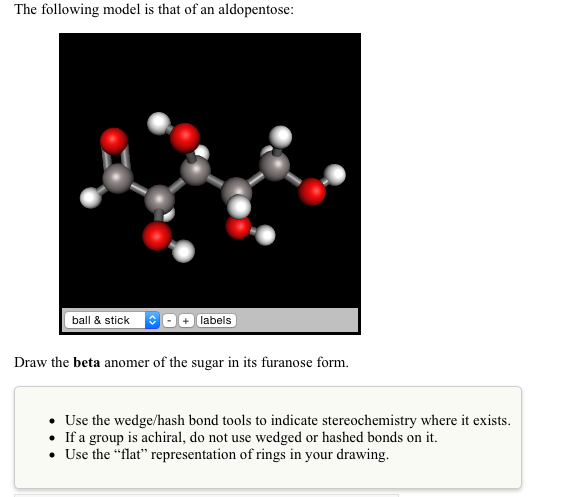 Solved The following model is that of an aldopentose ball & | Chegg.com