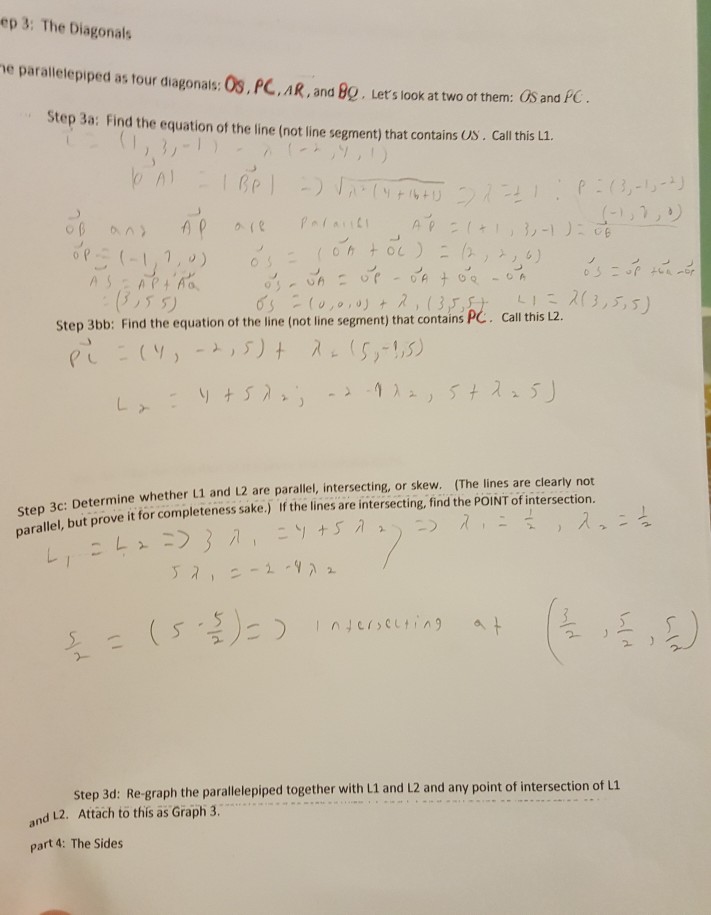 Solved Step 1: Pick three non-collinear points: A: C: NOTES | Chegg.com