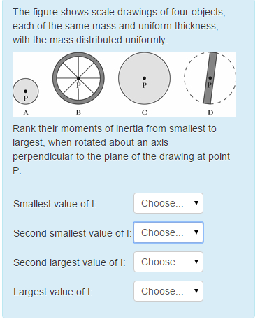 Solved The figure shows scale drawings of four objects, each | Chegg.com