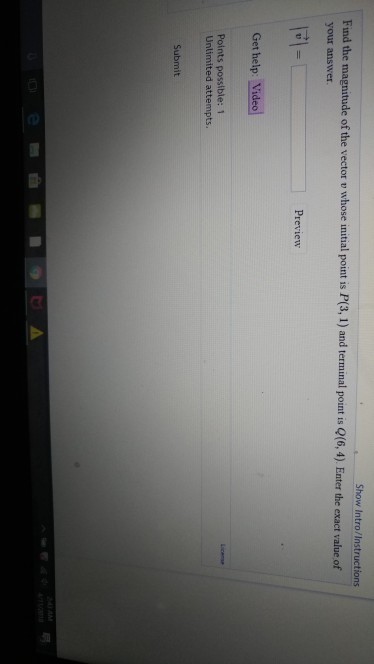 Solved Show Intro/Instructions Find the magnitude of the | Chegg.com