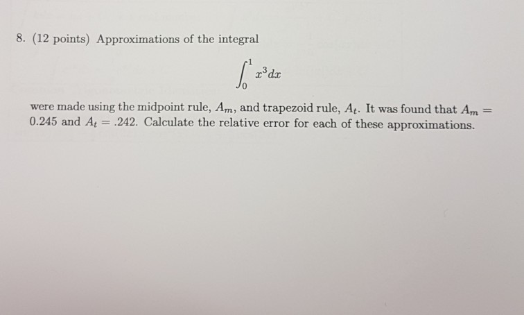 Solved Approximations of the integral integral^1_0 x^3 dx | Chegg.com