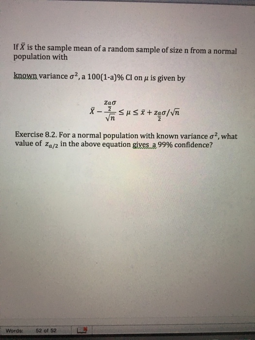 Solved If X bar is the sample mean of a random sample of | Chegg.com