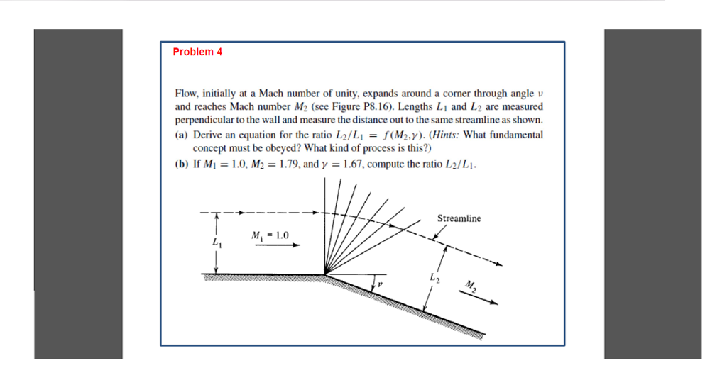 Flow, initially at a Mach number of unity, expands | Chegg.com