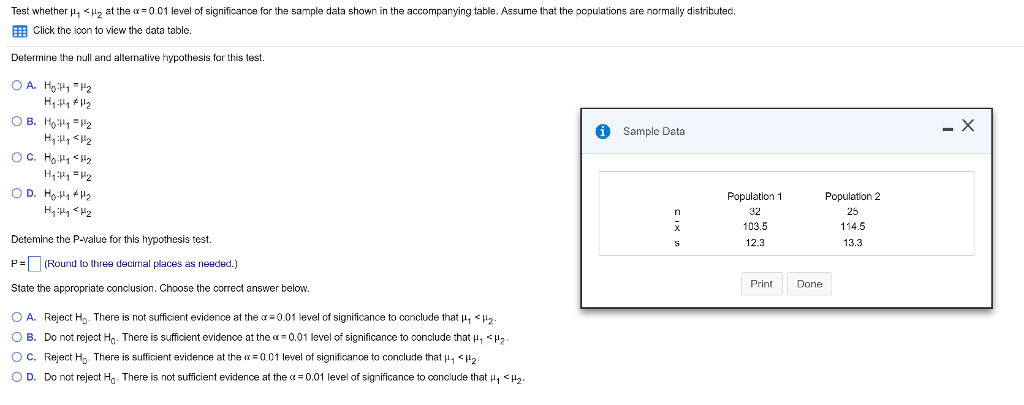 Solved Test whether mu_1