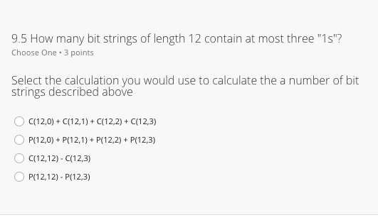 Solved 9.4 How many bit strings of length 12 have an equal | Chegg.com