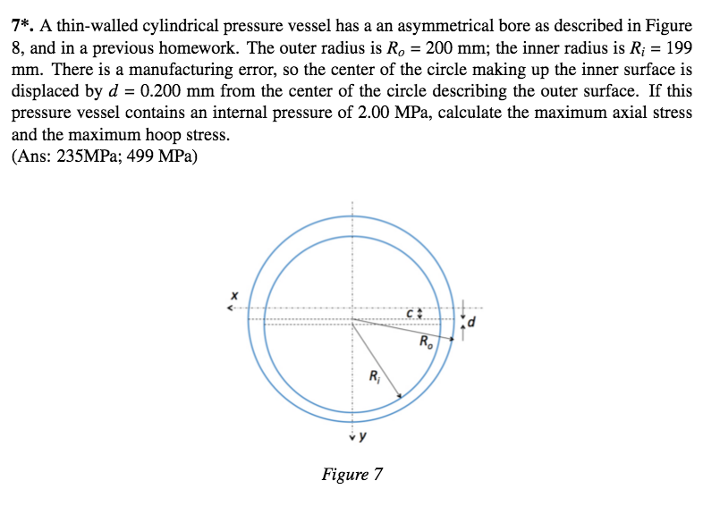 Solved A thin-walled cylindrical pressure vessel has a an | Chegg.com