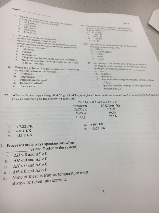 Solved What is the molar mass of a gas that has a density of | Chegg.com