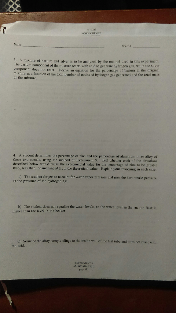 Solved A mixture of barium and silver is to be analyzed by | Chegg.com