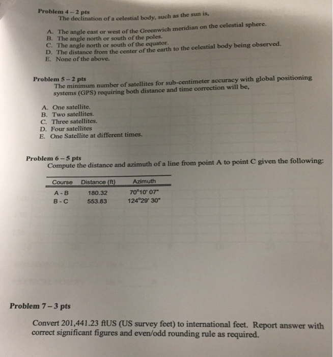 Solved The declination of a celestial body, such as the sun | Chegg.com