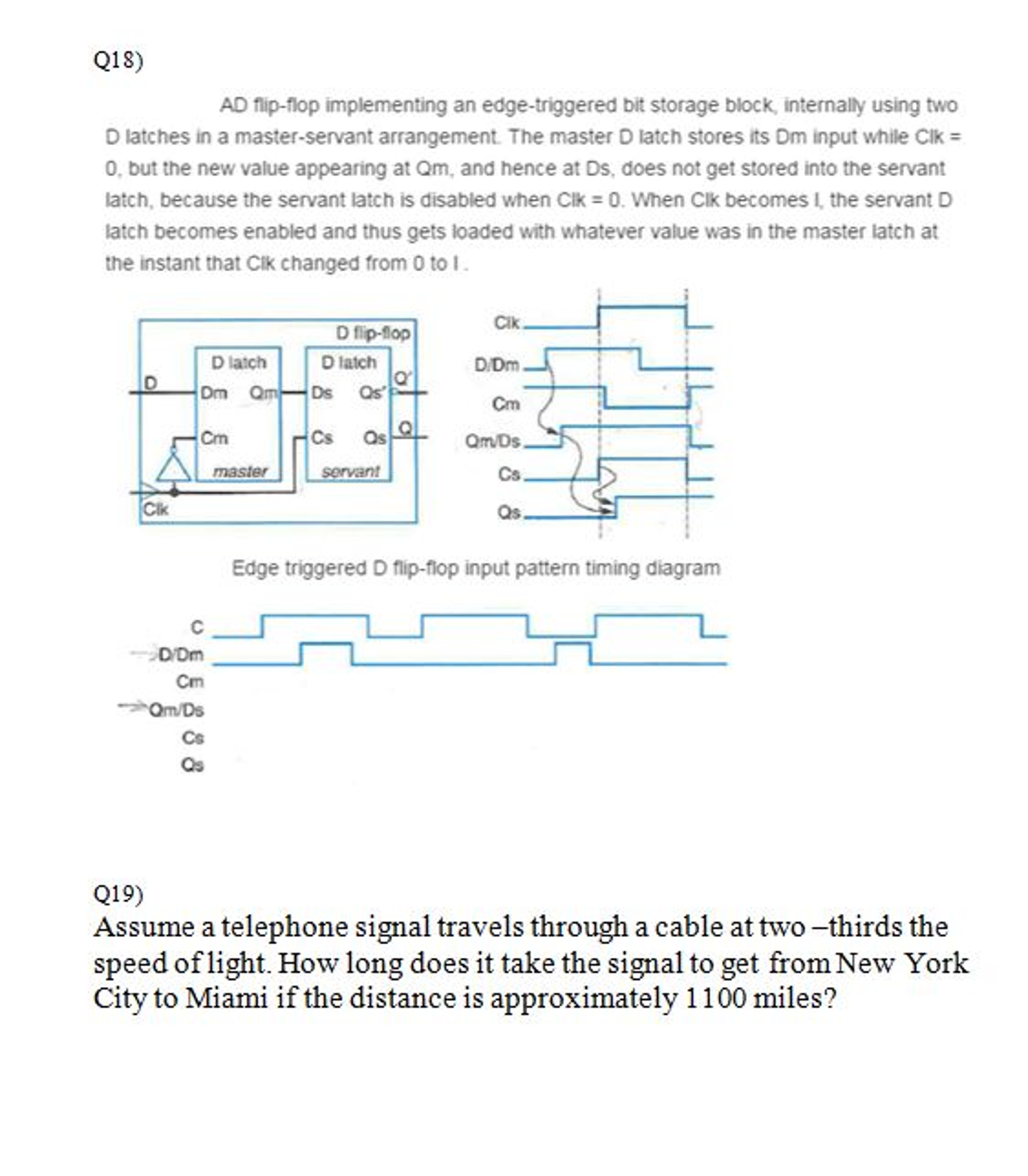 Solved AD flip-flop implementing an edge-triggered bit | Chegg.com