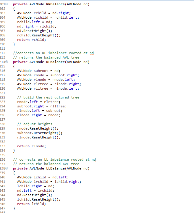 Solved In a Java AVL tree class, some functions below are | Chegg.com