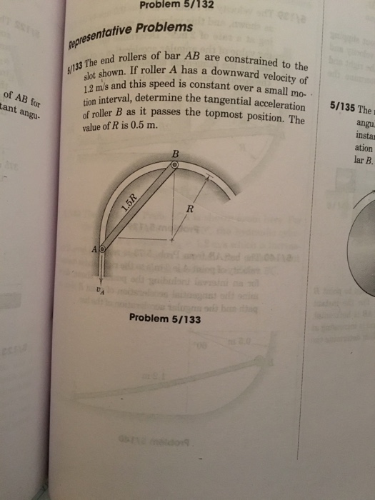 Solved The end rollers of bar AB are constrained to the slot | Chegg.com