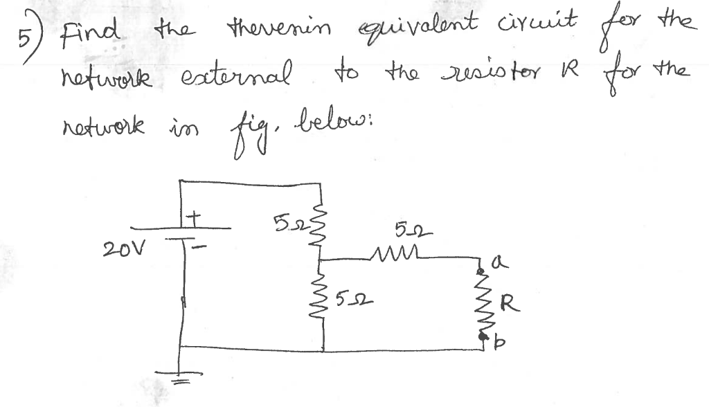 Solved 5) Find e uivolent it for the 5-2 R. | Chegg.com