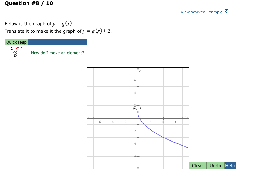 Solved Question #8 10 Below is the graph of y g x Translate | Chegg.com