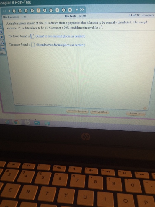 Solved A simple random sample of size 20 is drawn from a | Chegg.com