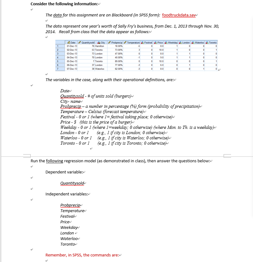 Consider the following information: The data for this | Chegg.com