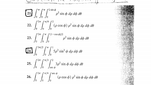 Solved Integral^pi _0 integral^pi _0 integral^2 sin Phi _0 | Chegg.com