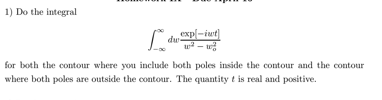 1) Do the integral Integrate limit ?infinity to | Chegg.com