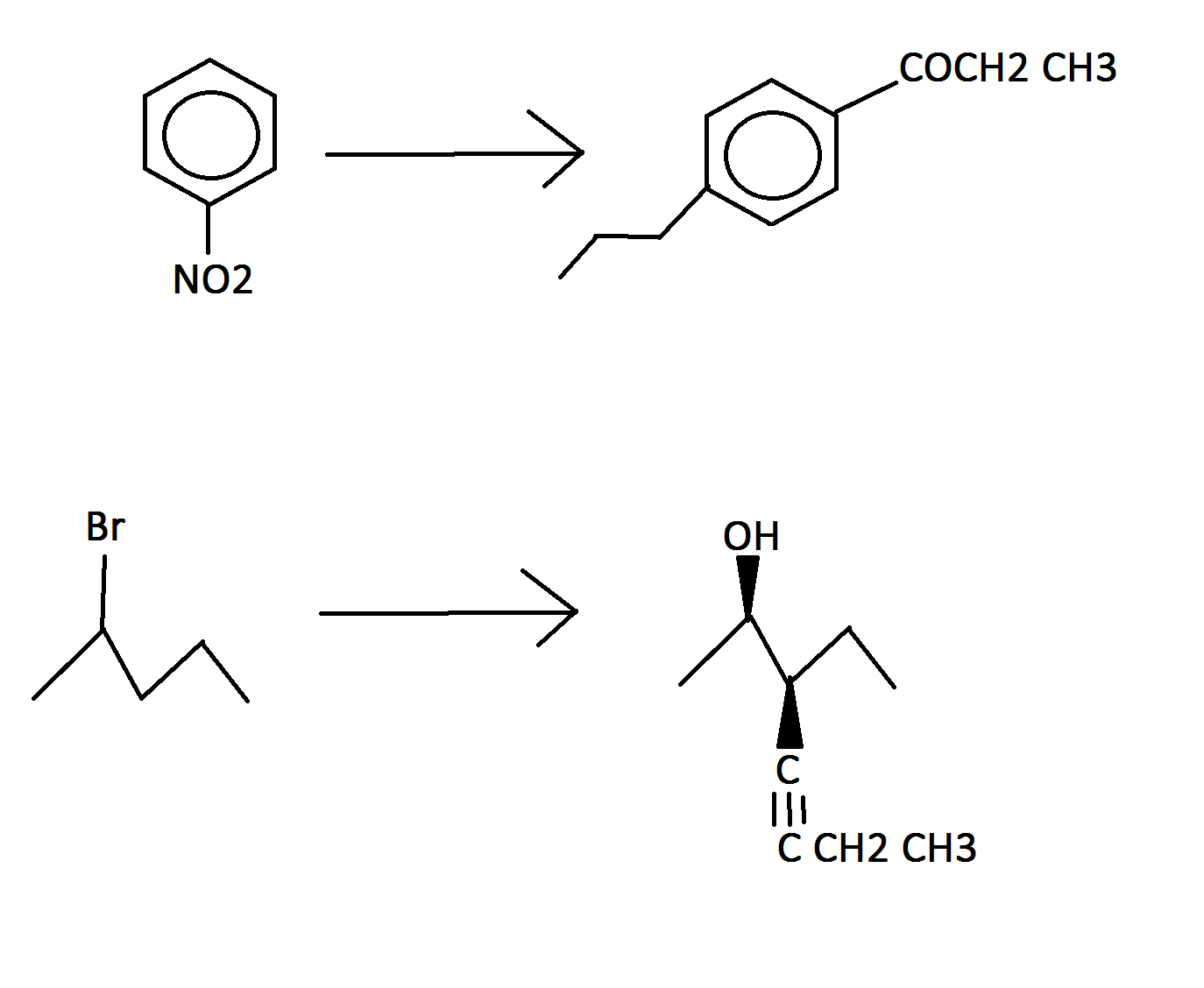 Solved COCH2 CH3 NO2 Br C CH2 CH3 | Chegg.com