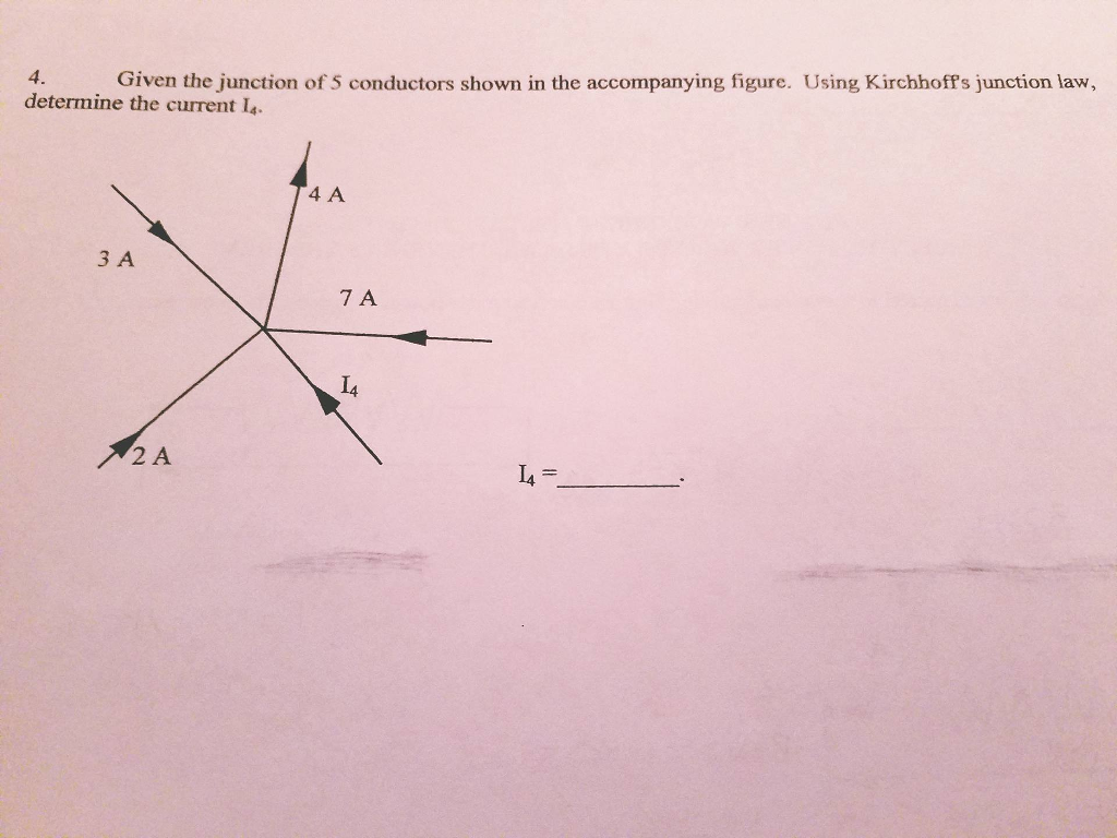 Solved Given the junction of 5 conductors shown in the | Chegg.com