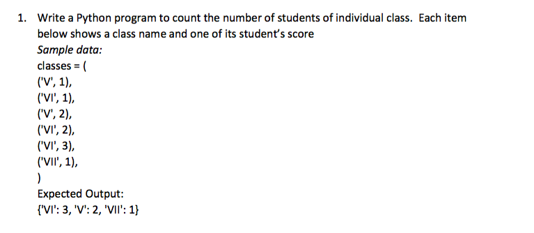 Solved Write a Python program to count the number of | Chegg.com
