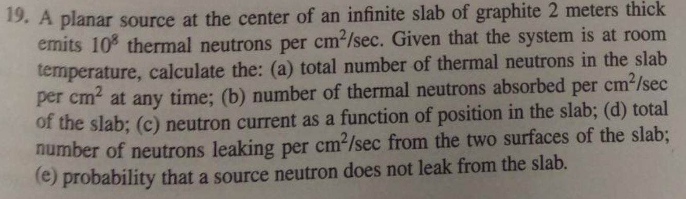 A planar source at the center of an infinite slab of | Chegg.com