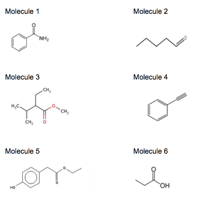 Solved Molecule 7 OH OCH Molecule 9 Molecule 8 NH2 CH3 | Chegg.com