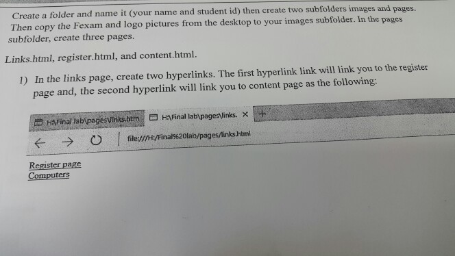 Solved Create a folder and name it (your name and student | Chegg.com