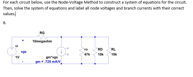 For circuit circuit below, use the Node-Voltage Me