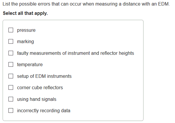 Solved List the possible errors that can occur when | Chegg.com
