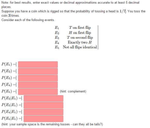 Solved Suppose you have a coin which is rigged so that the | Chegg.com