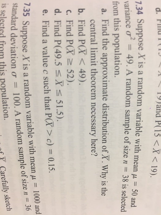 Solved Suppose X is a random variable with mean mu = 50 and | Chegg.com