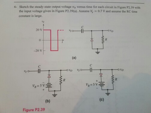 Solved Sketch the steady-state output voltage v_0 versus | Chegg.com