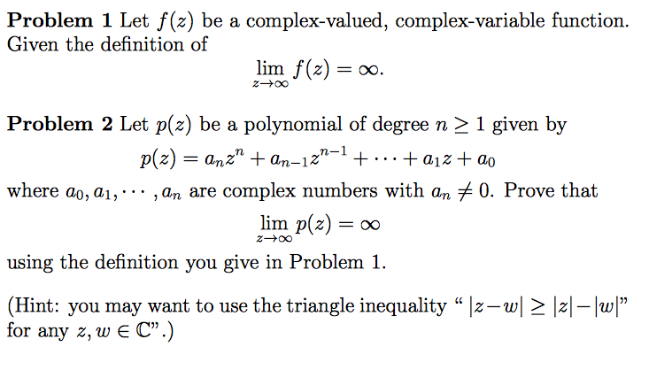 Let f(z) be a com pi ex-valued, complex-variable | Chegg.com