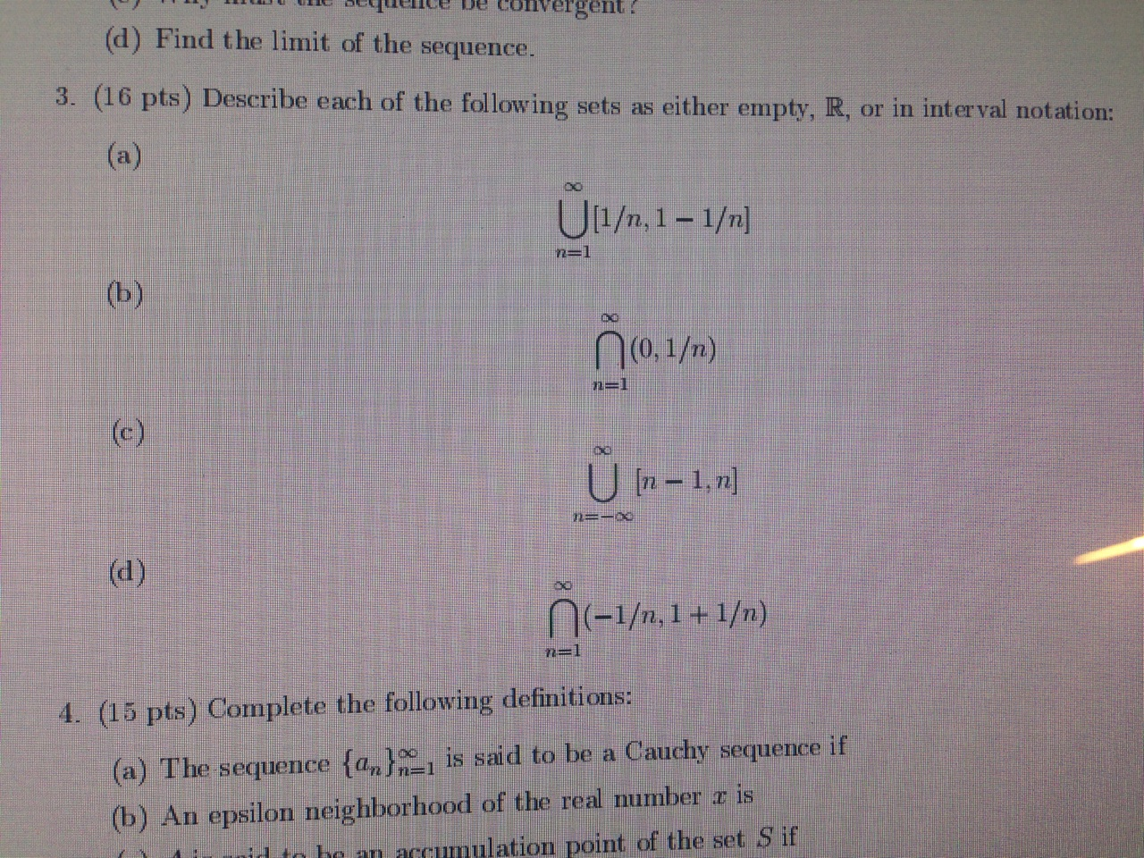 Solved Describe each of the following sets as either empty, | Chegg.com