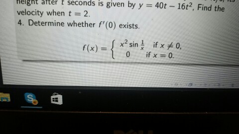 Solved Determine whether f'(0) exists. f(x) = {x^2 sin 1/x | Chegg.com