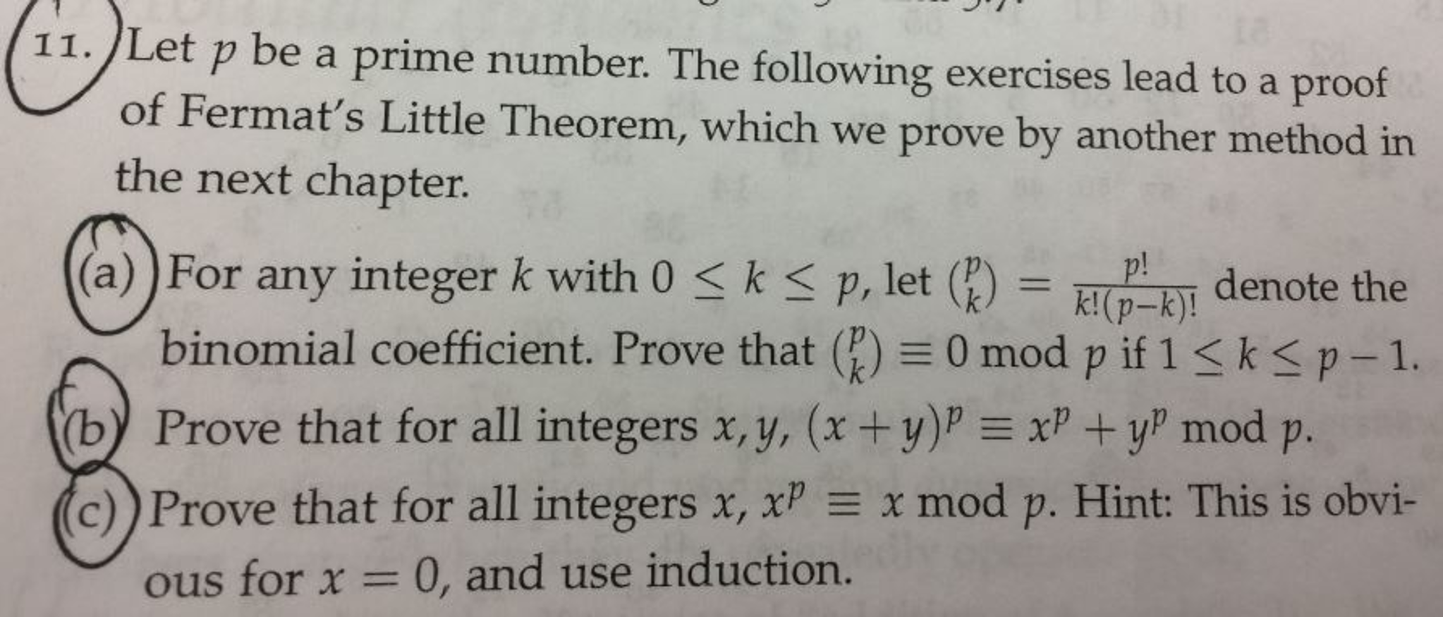 Solved Let p be a prime number. The following exercises lead | Chegg.com