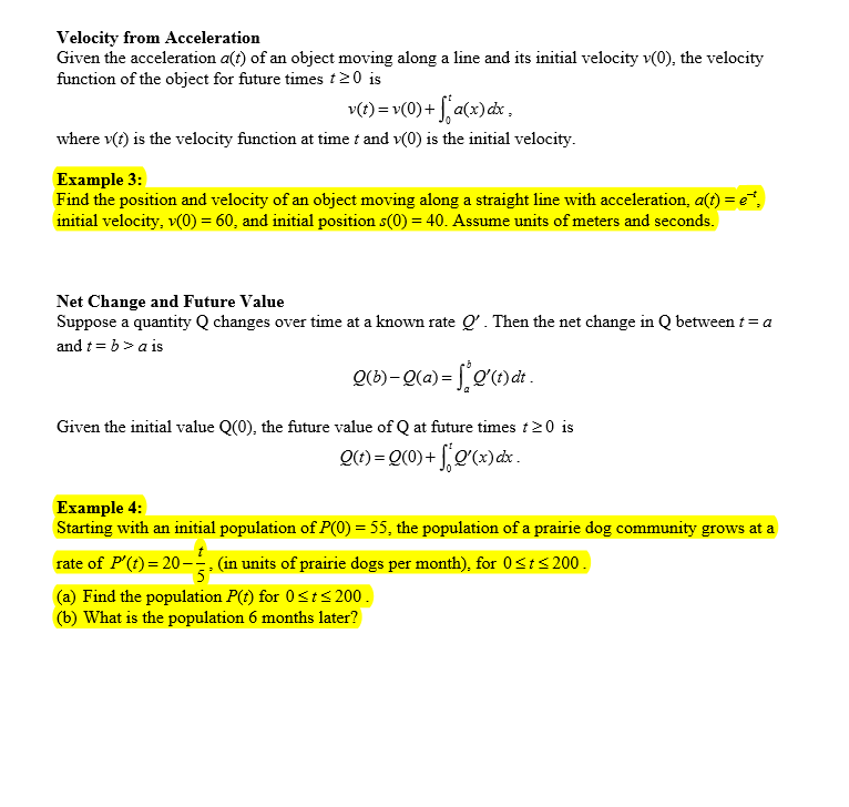 Solved Given The Acceleration A T Of An Object Moving Along