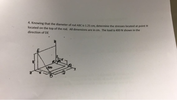 Solved Knowing that the diameter of rod ABC is 1.25 cm, | Chegg.com