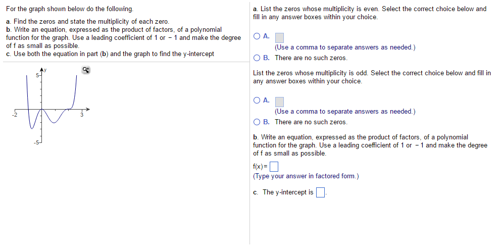 Solved For the graph shown below do the following. a. Find | Chegg.com