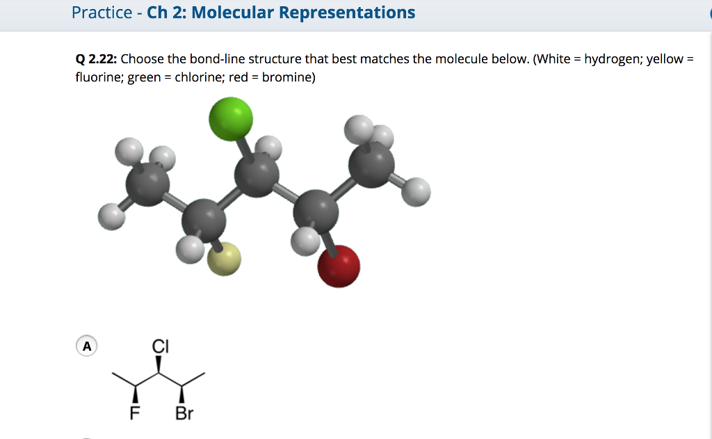 Solved Practice - Ch 2: Molecular Representations Q 2.22: | Chegg.com